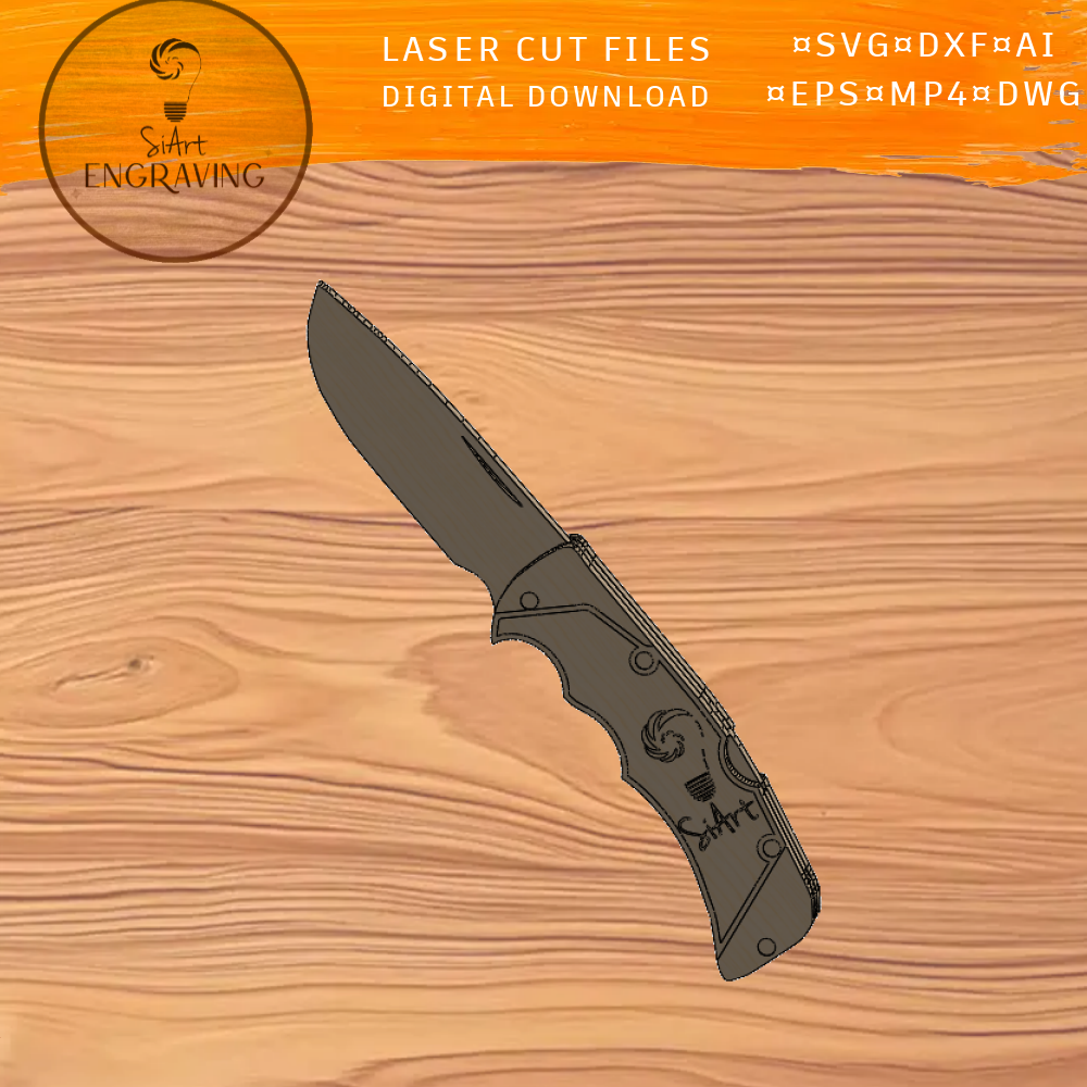 Pocket Knife laser cut files - Design Market