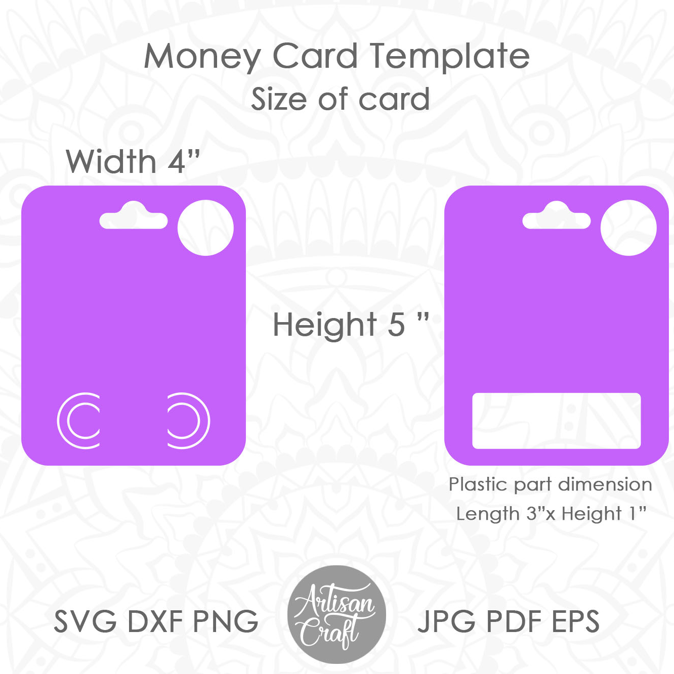 Money holder card SVG, money card template, money card SVG - Design Market