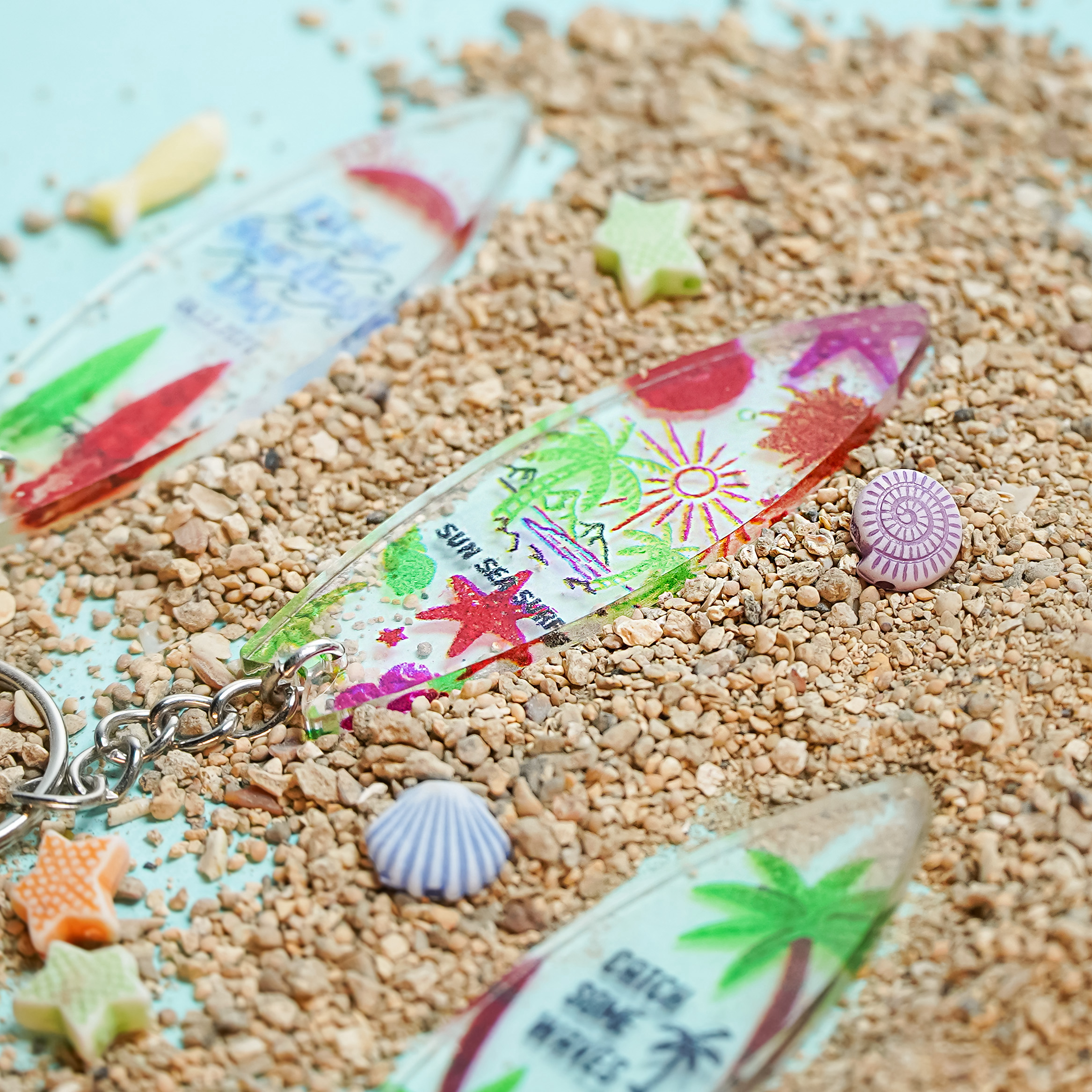 Surfboard Keychain - Design Market