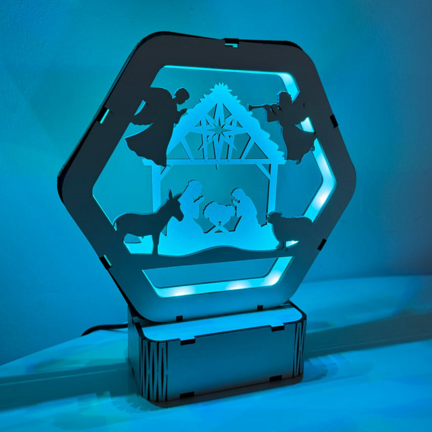 LED Light Nativity Scene - Christmas Lamp - Design Market